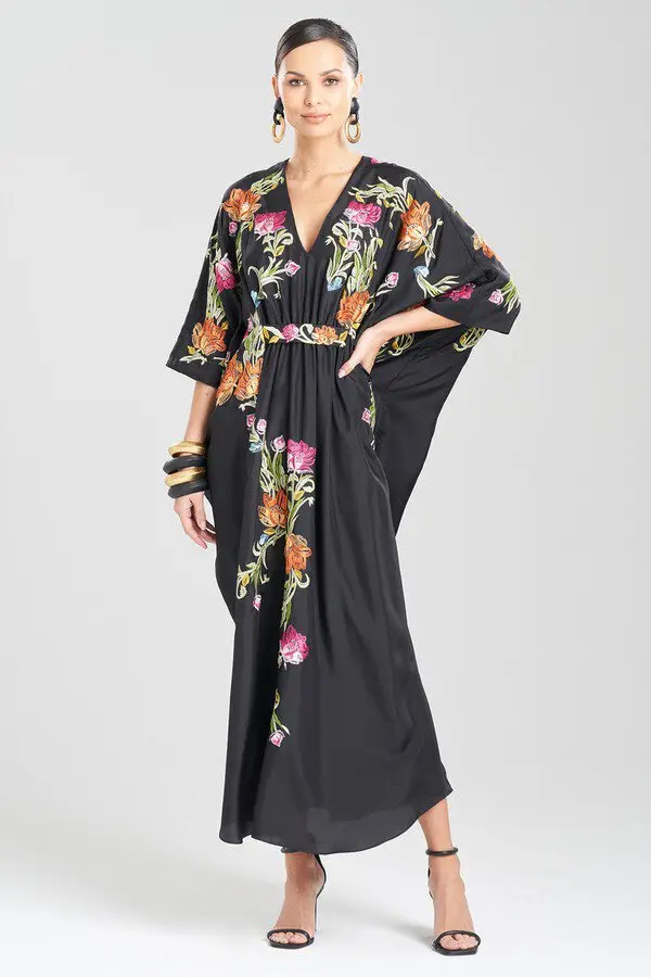 Natori Couture Shinjo Embroidered Caftan