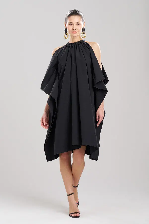 Natori Taffeta Handkerchief Hem Dress