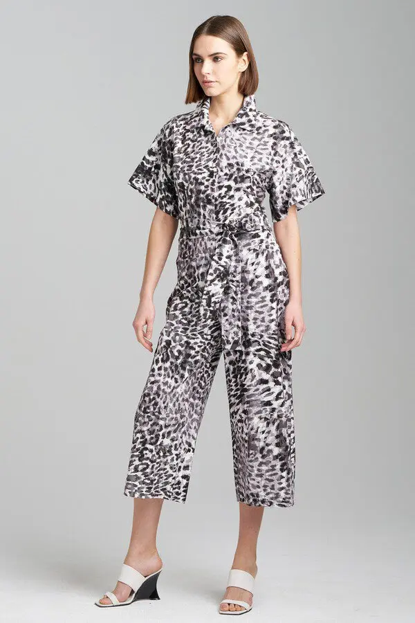 Natori Ombre Animale Jumpsuit - Black