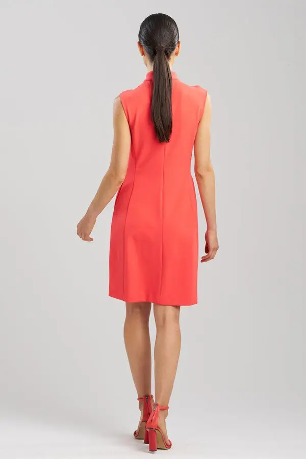 Natori Solid Knit Crepe Dress
