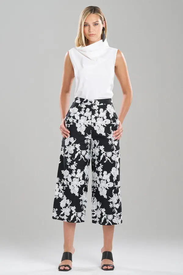 Natori Tangier Embroidered Cotton Pants