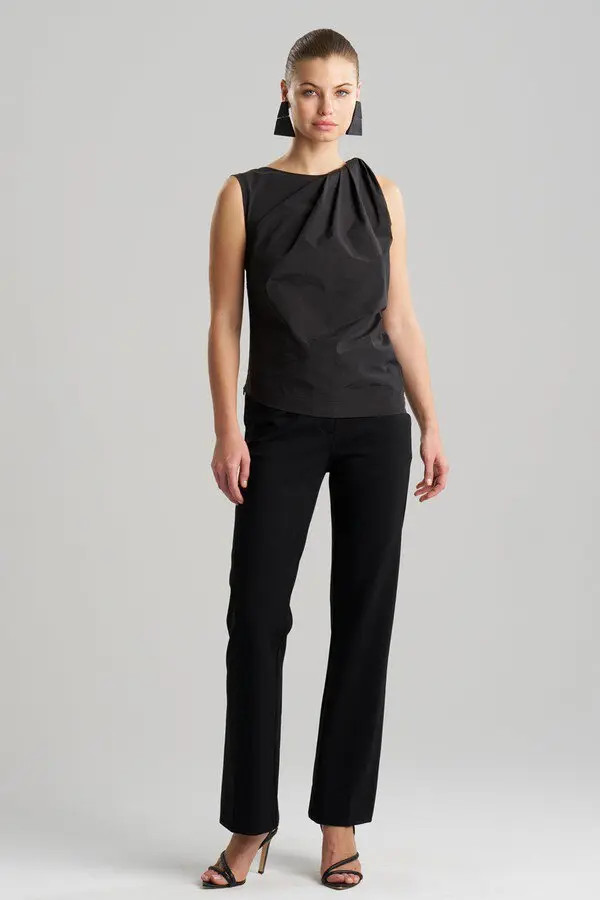 Natori Techno Poplin Origami Top - White