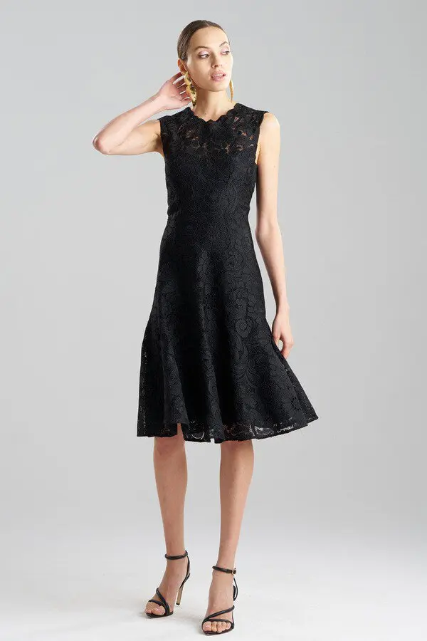 Natori Mantilla Lace Sleeveless Dress