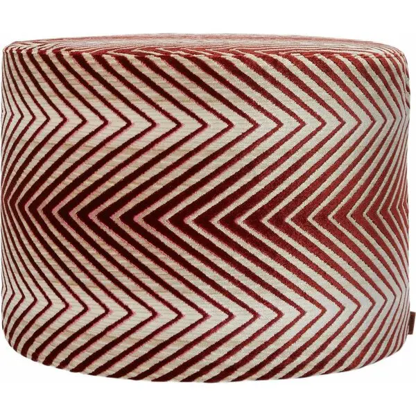 Missoni Ziggy Pouffe - Red & Multicoloured