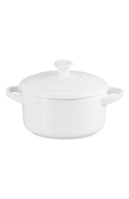 LE CREUSET 24-ounce Mini Stoneware Cocotte - White