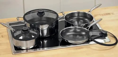 FRIELING Black Cube Hybrid Quick Release 7 Piece Cookware Set