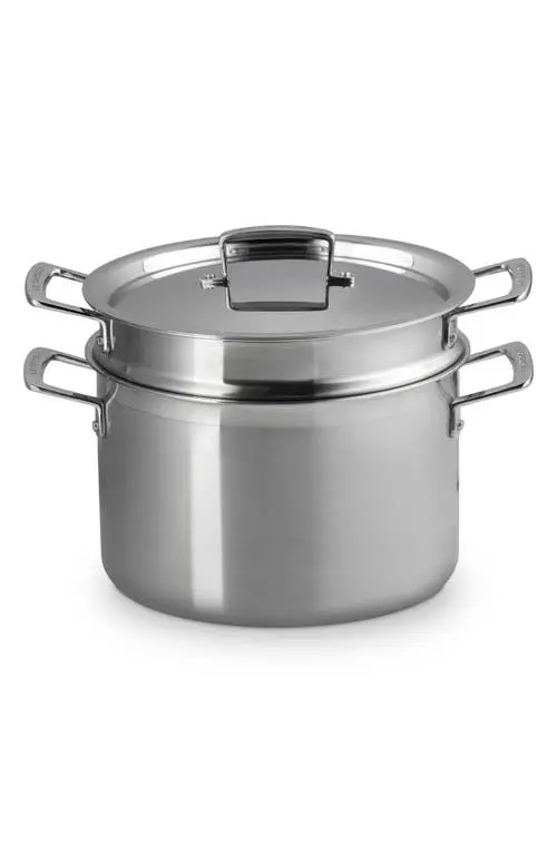 LE CREUSET 7.5-quart Classic Pasta Pot With Colander Insert - Stainless Steel