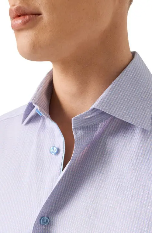 Eton Contemporary Fit Check Cotton Dress Shirt