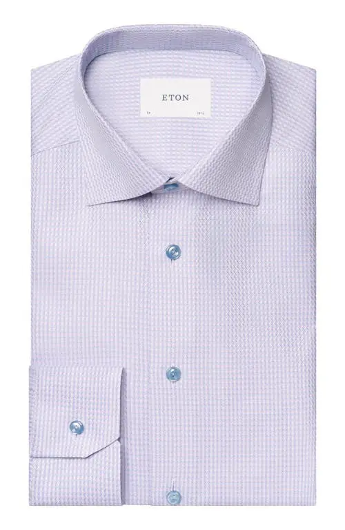 Eton Contemporary Fit Check Cotton Dress Shirt