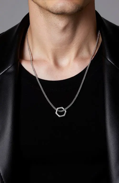 Ettika Hexagon Pendant Necklace