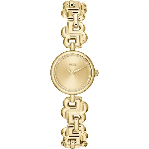 BOSS Double B Bracelet Watch - Gold