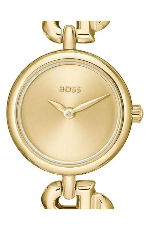 BOSS Double B Bracelet Watch - Gold