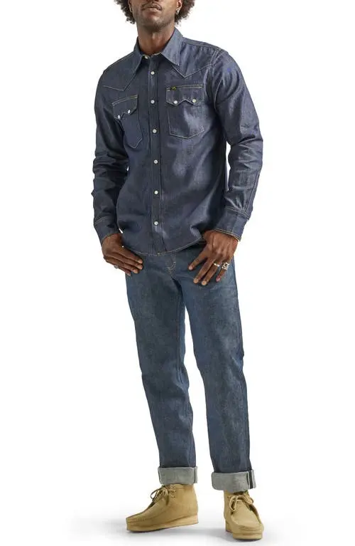 LEEM 101 Regular Fit Denim Western Shirt