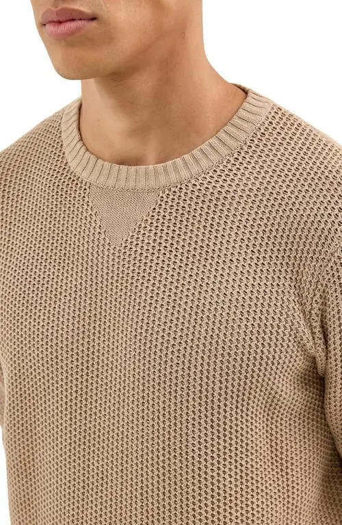 Wrangler Honeycomb-stitch Cotton Crewneck Sweater - Timberwolf