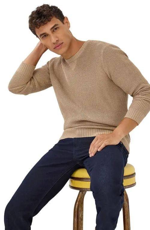 Wrangler Honeycomb-stitch Cotton Crewneck Sweater - Timberwolf