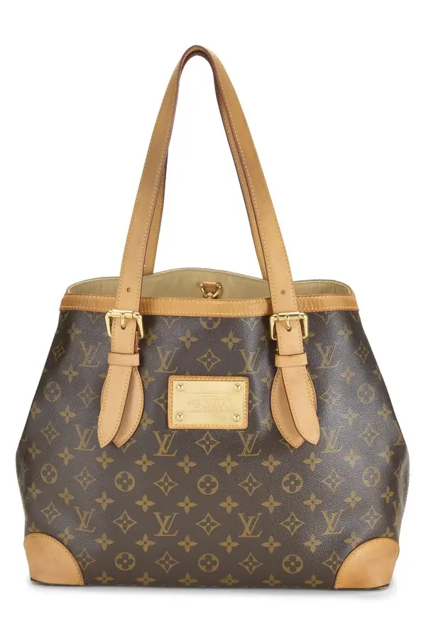 LOUIS VUITTON Monogram Canvas Hampstead Tote - Brown