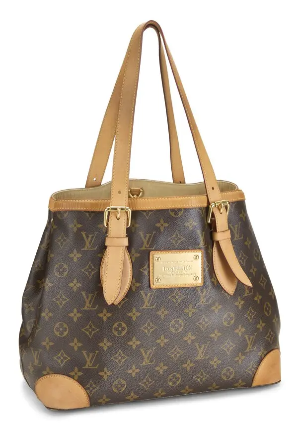 LOUIS VUITTON Monogram Canvas Hampstead Tote - Brown