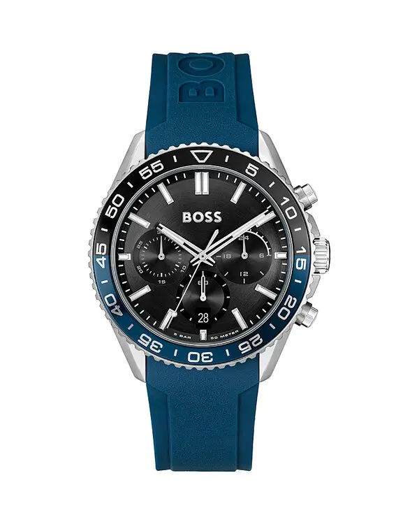 Hugo Boss Runner Chronograph, 44mm - Black/blue
