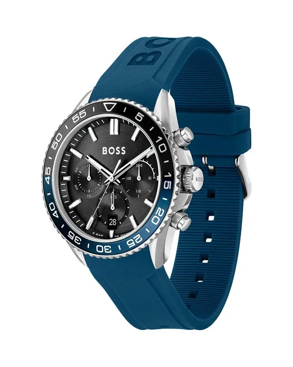 Hugo Boss Runner Chronograph, 44mm - Black/blue