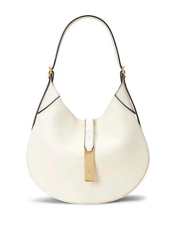 Polo Ralph Lauren Polo Id Leather Small Shoulder Bag - White