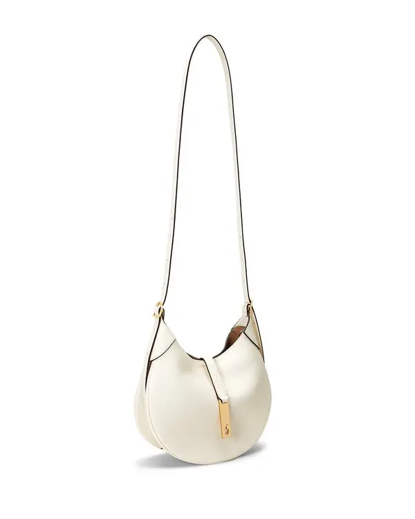 Polo Ralph Lauren Polo Id Leather Small Shoulder Bag - White