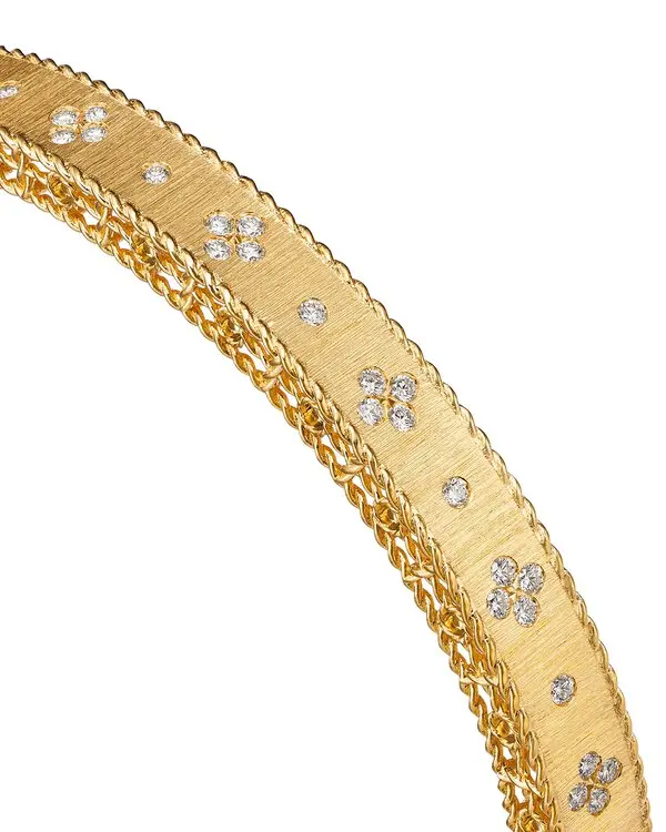 Roberto Coin 18k Yellow Venetian Princess Diamond Bangle Bracelet - Gold