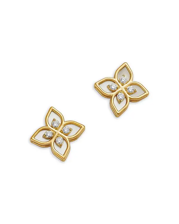 Roberto Coin 18k Yellow Venetian Princess Earrings - Gold