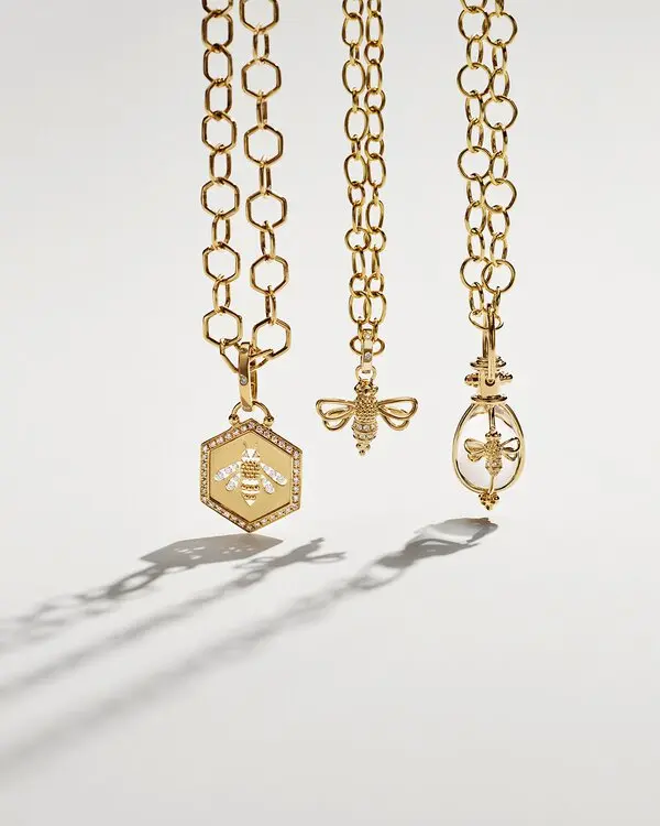 Temple St. Clair 18k Yellow Beehive Chain Necklace