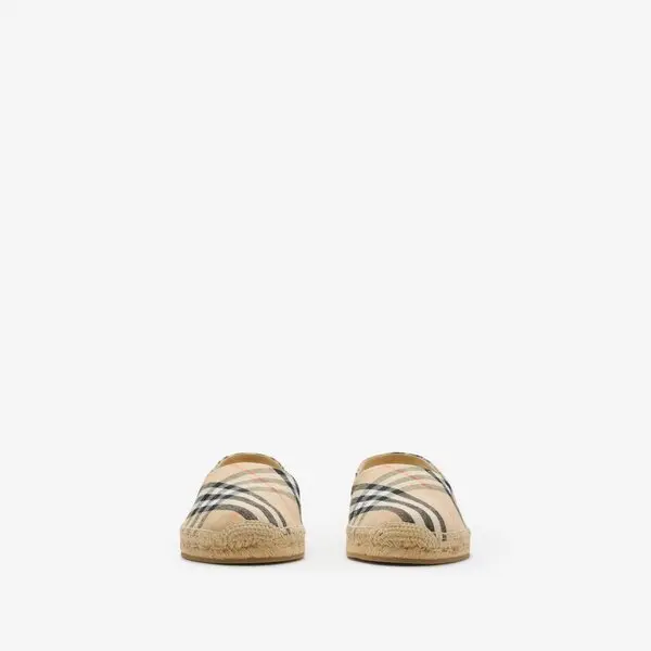 Burberry Check Espadrilles - Sand Beige