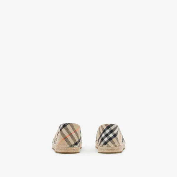 Burberry Check Espadrilles - Sand Beige