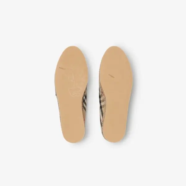Burberry Check Espadrilles - Sand Beige