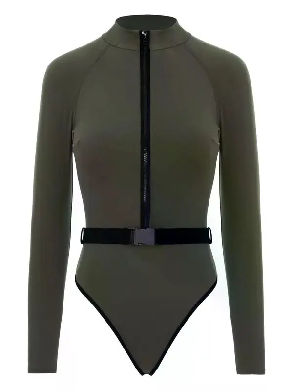 NOIRE SWIMWEAR Long-sleeve One-piece Swimsuit - Green