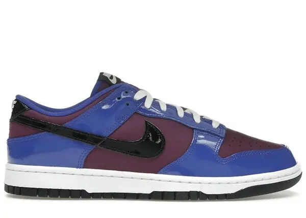 Nike Dunk Low Retro Se Patent Sneakers - Paramount Blue/black/viotech