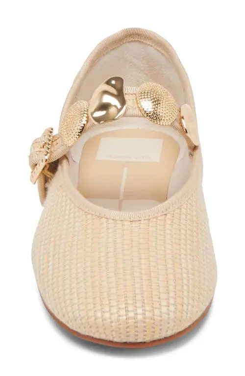 Dolce Vita Relan Mary Jane Ballet Flat - Light Natural Raffia