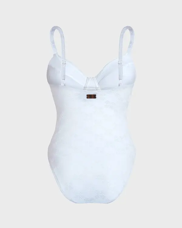 Vilebrequin Underwire One-piece Swimsuit With Monogram - White