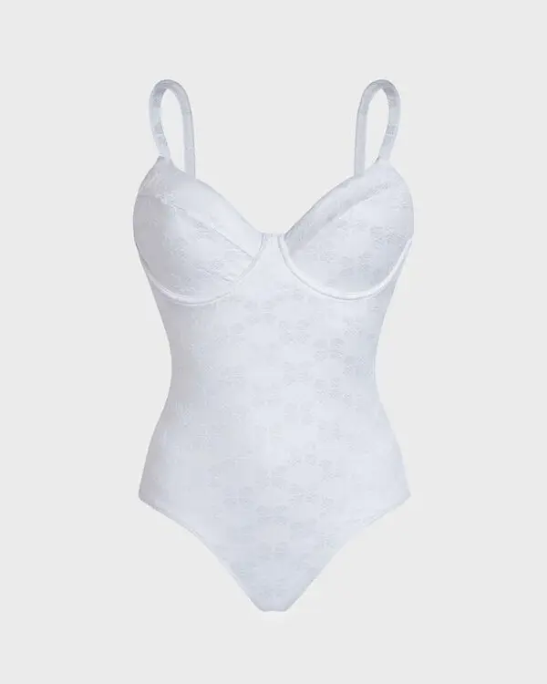 Vilebrequin Underwire One-piece Swimsuit With Monogram - White