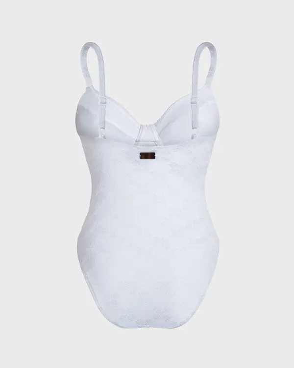 Vilebrequin Underwire One-piece Swimsuit With Monogram - White