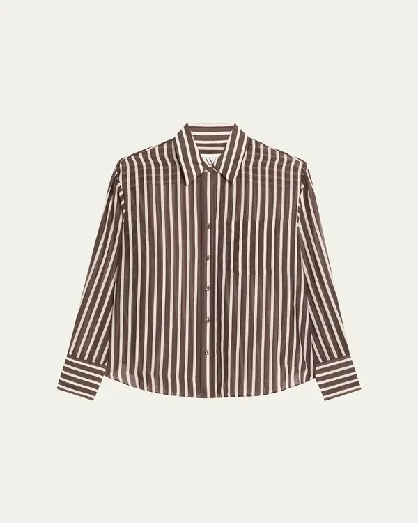 TWP Joey Striped Cotton-silk Shirt