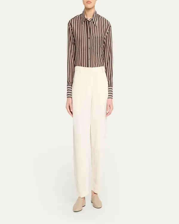 TWP Joey Striped Cotton-silk Shirt
