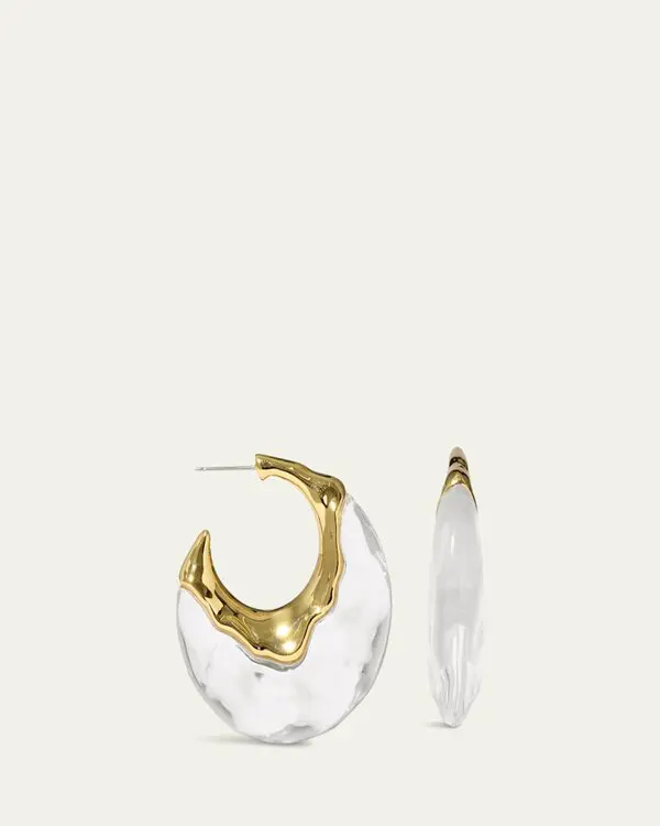 Alexis Bittar Liquid Lucite Puffy Hoop Earrings