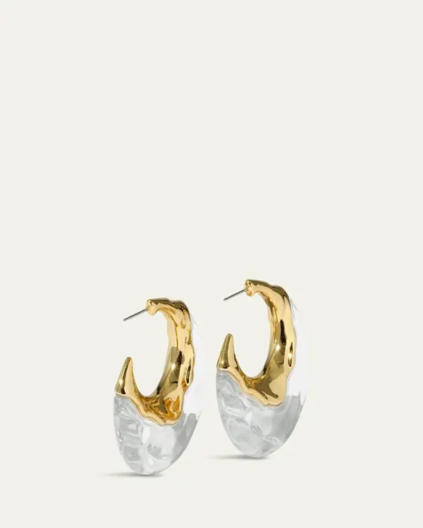 Alexis Bittar Liquid Lucite Puffy Hoop Earrings