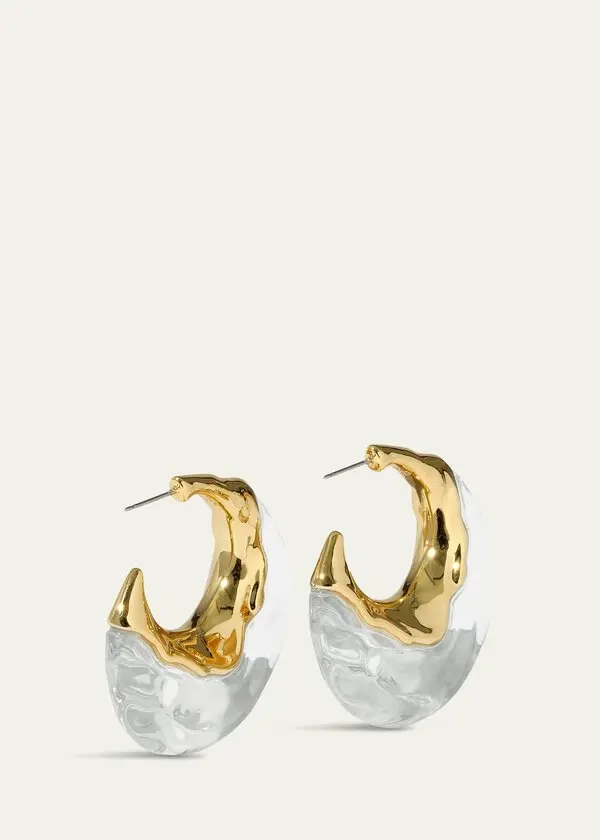 Alexis Bittar Liquid Lucite Puffy Hoop Earrings