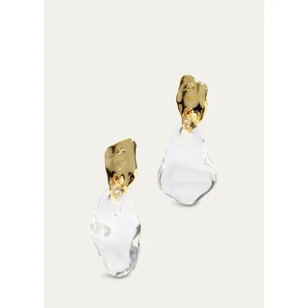 Alexis Bittar Liquid Lucite Wafer Hoop Earrings
