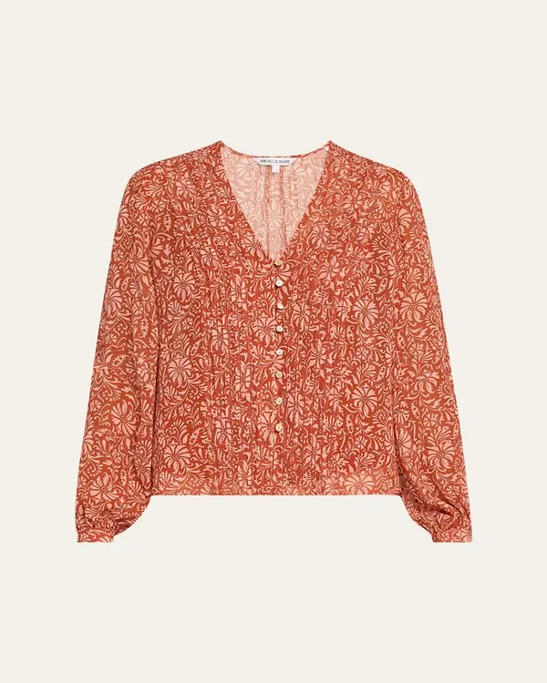 Veronica Beard Calvin Printed Blouse