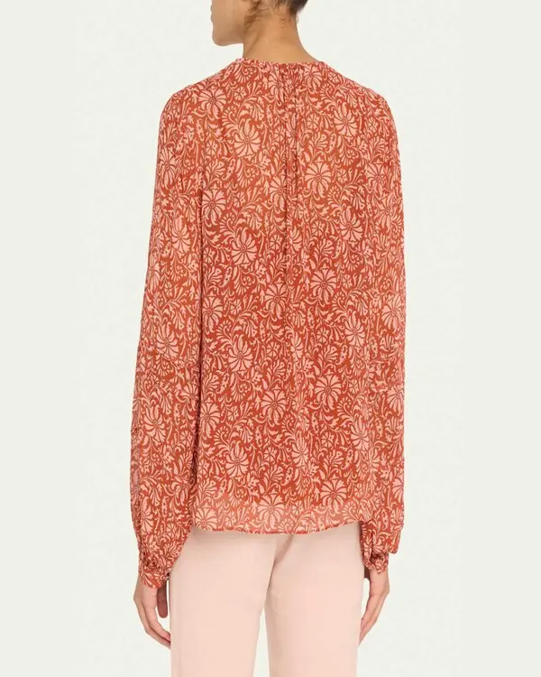 Veronica Beard Calvin Printed Blouse