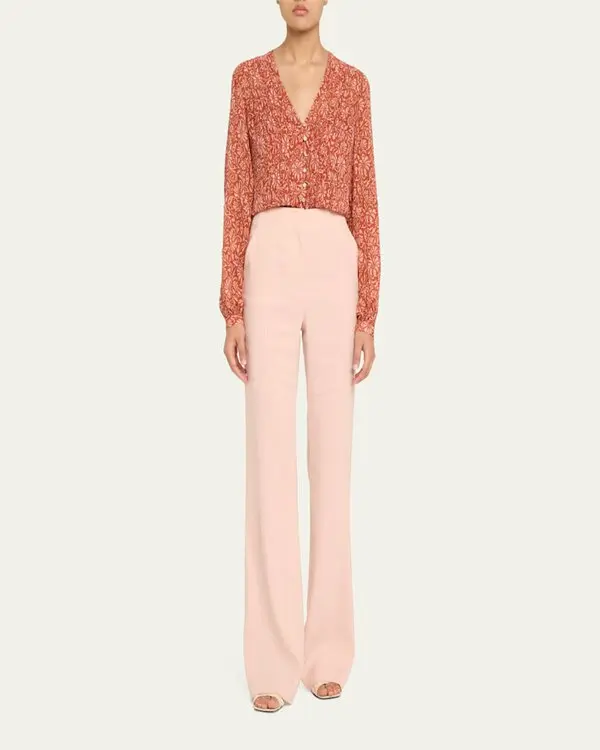 Veronica Beard Calvin Printed Blouse