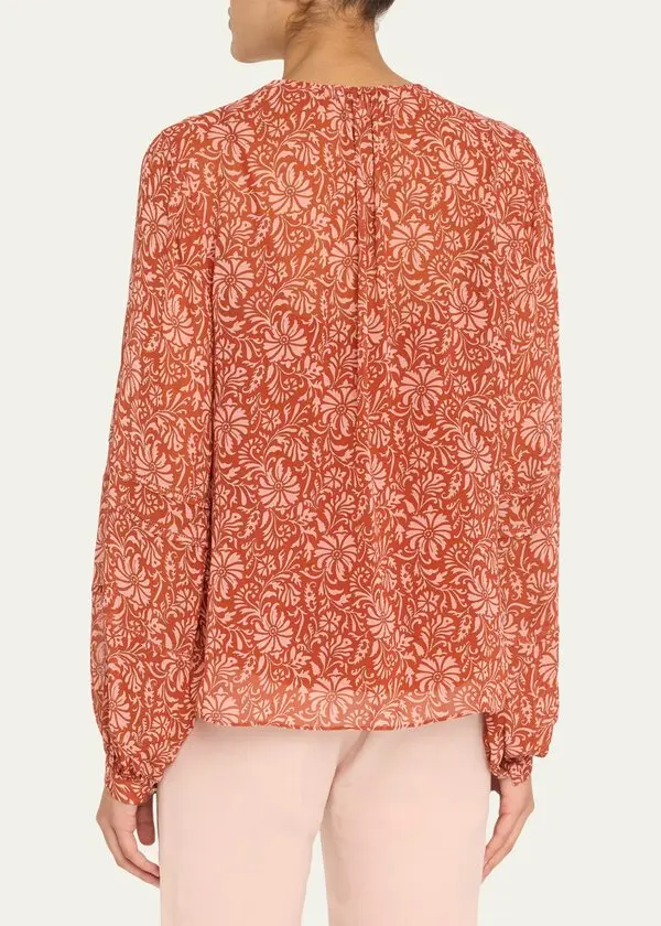 Veronica Beard Calvin Printed Blouse