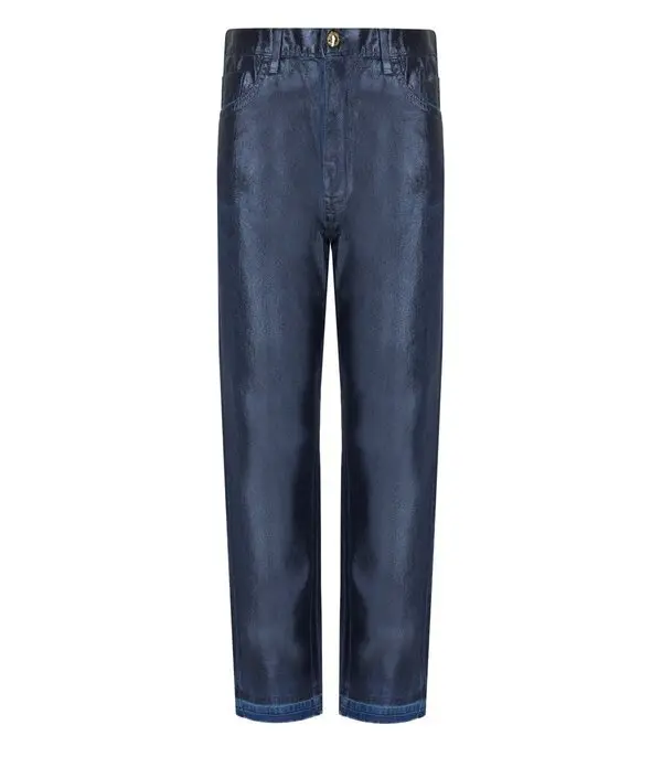 Elisabetta Franchi Oltremare Laminated Jeans - Blue