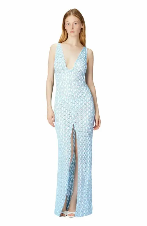 Missoni Long Cover-up With Open Back - Light Blue