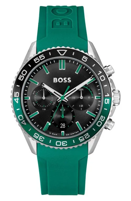 BOSS Runner Chronograph Strap Watch - Black